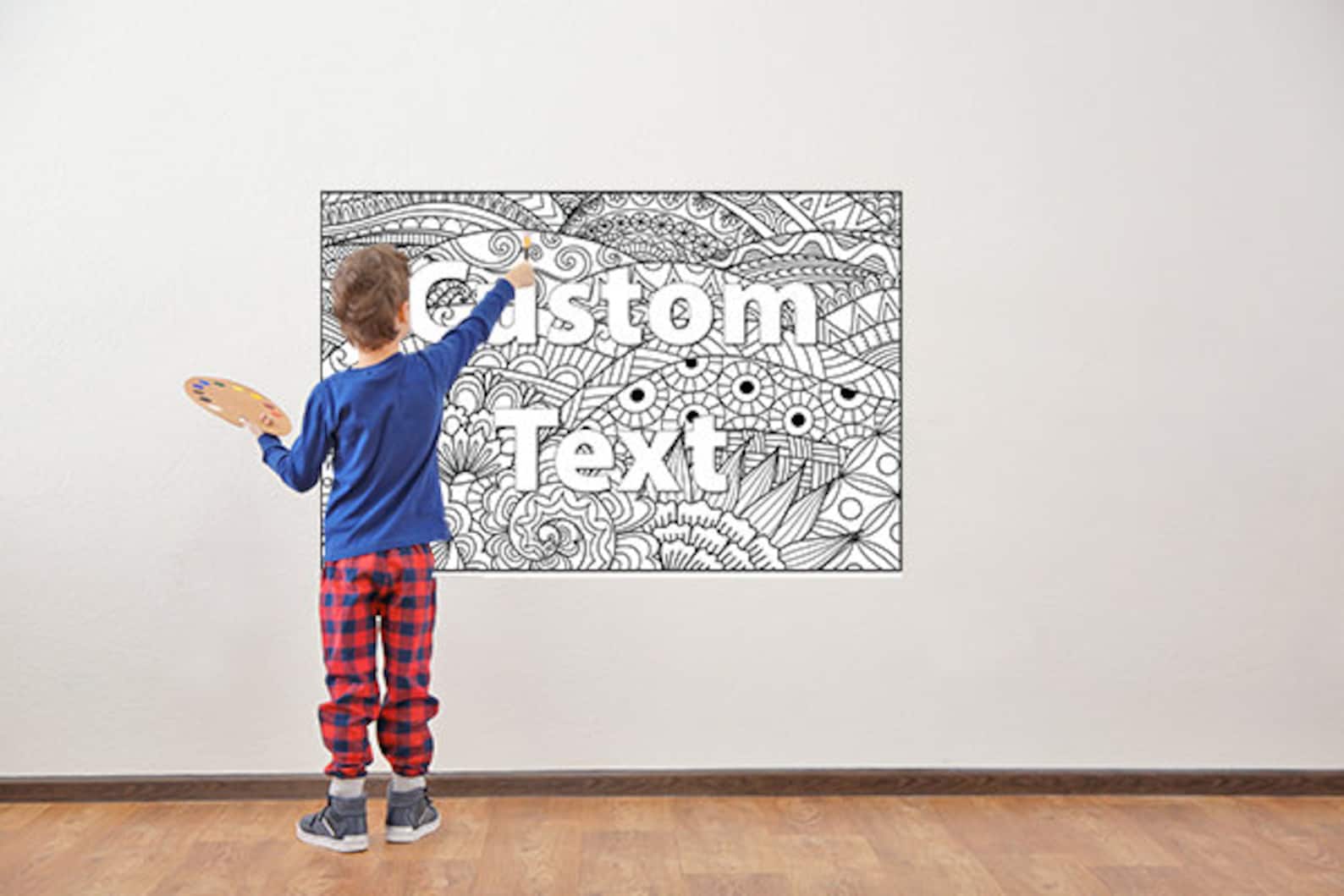 Giant Zendoodle Mandala Coloring Poster | Personalized Gift - Etsy