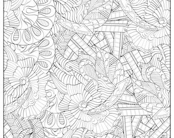 Giant Zendoodle Mindfulness Mandala Coloring Poster Beautiful Coloring ...