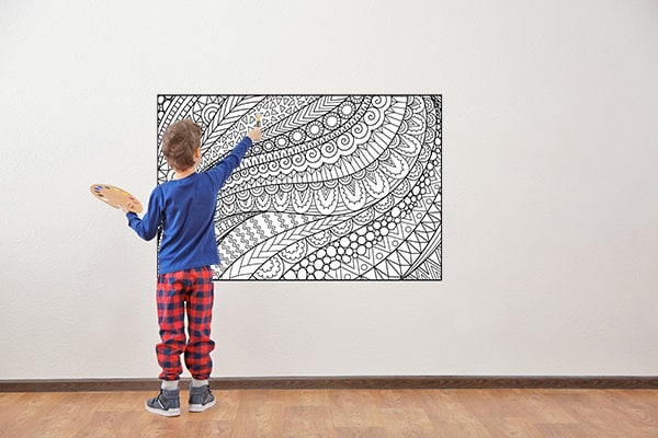 Custom Zendoodle Coloring Poster, Large Abstract Line Art - Etsy