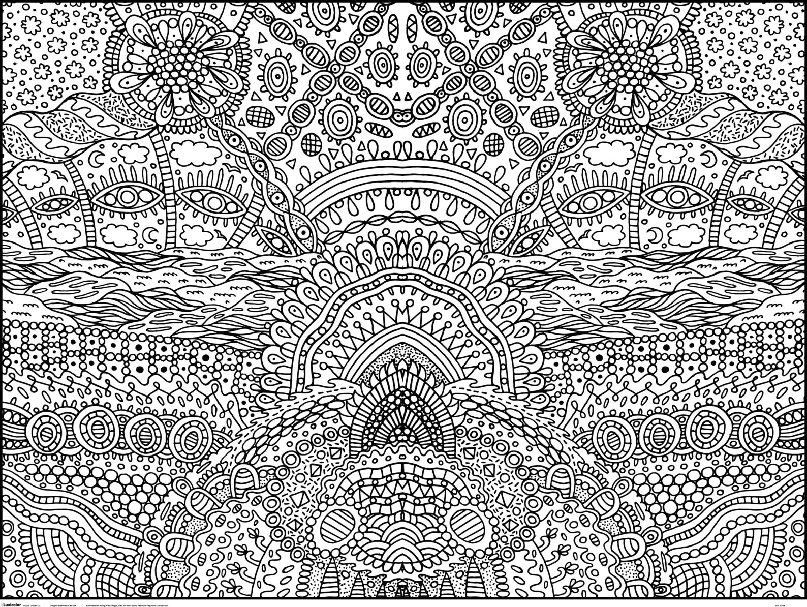 Giant Abstract Zendoodle Coloring Poster | Personalized Collage - Etsy