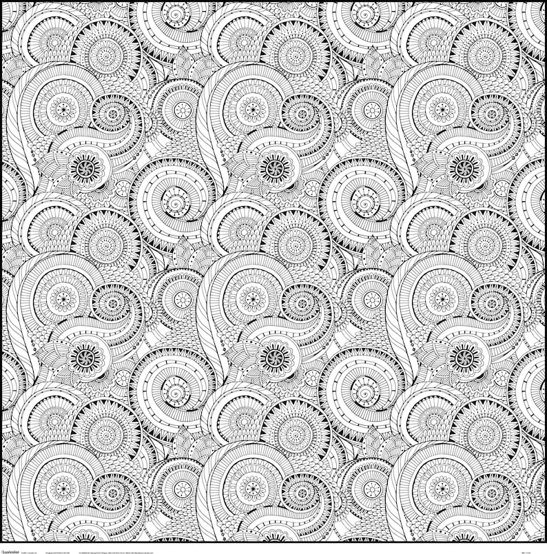 Giant Zendoodle Mandala Coloring Poster | Personalized Gift - Etsy