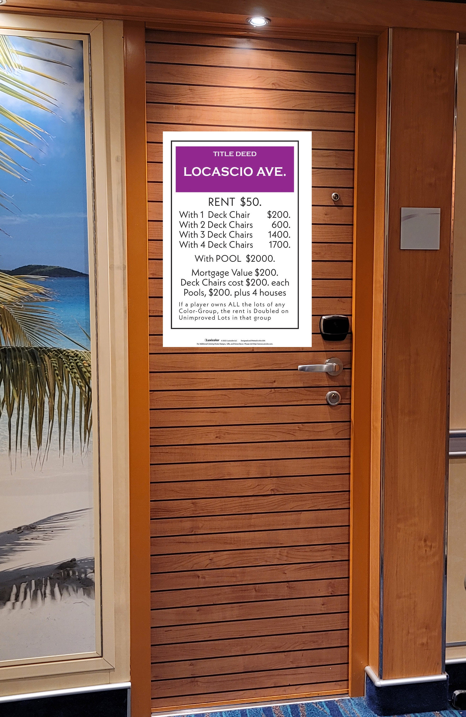 Custom Cruise Cabin Door Banner | Personalized Sign, Durable ...