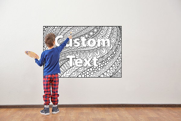 Abstract Lineart Coloring Poster, Custom Coloring, Large Coloring ...