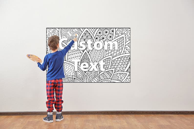 Giant Zendoodle Mandala Coloring Poster | Personalized Gift - Etsy