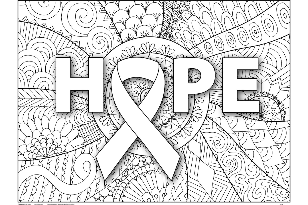 Giant Zen Doodle Mandala Coloring Poster | 36"x48" | Beautiful Coloring ...