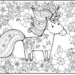 Huge Coloring Poster Unicorn Beautiful Coloring Gift Balloons Coloring ...