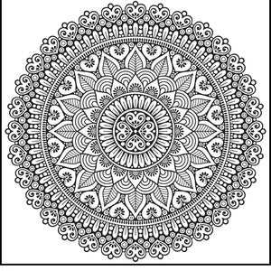 Giant Personalized Mandala Coloring Poster | Zendoodle Mindfulness Gift ...