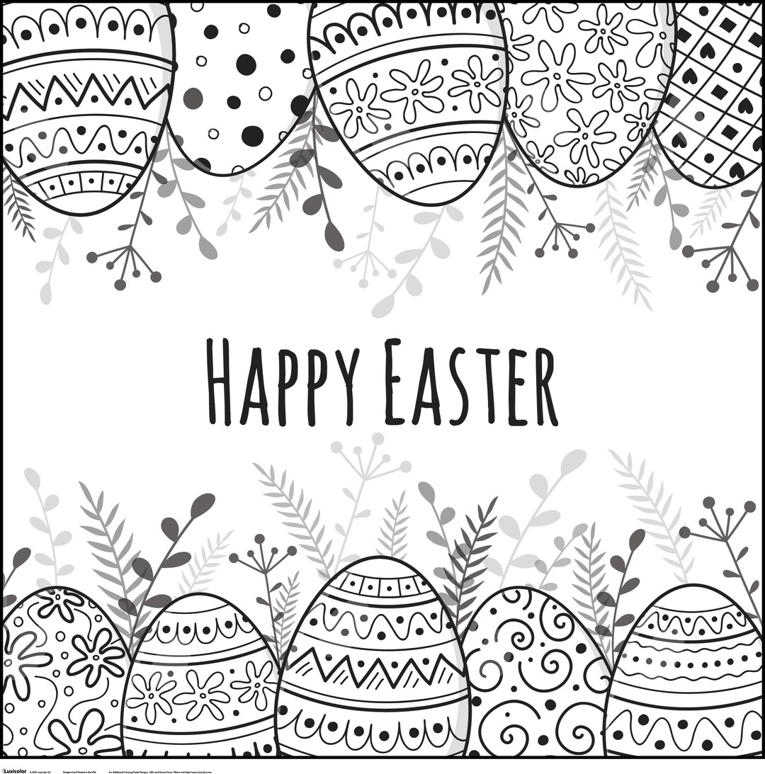 Giant Easter Coloring Poster 36x36 - Etsy