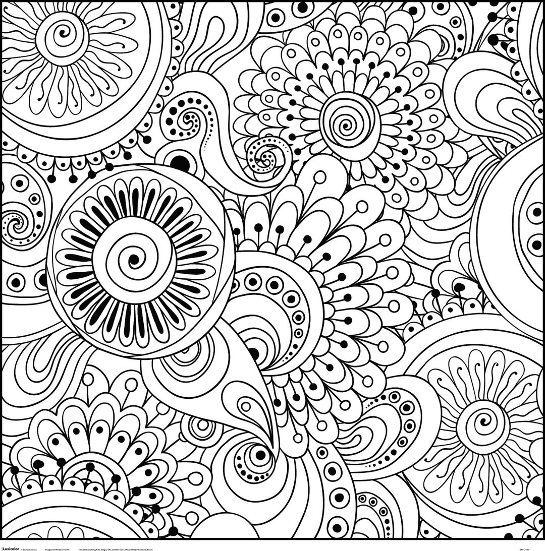Giant Personalized Mandala Coloring Poster | Zendoodle Design - Etsy