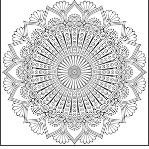 Giant Zendoodle Mindfulness Mandala Coloring Poster | Beautiful ...