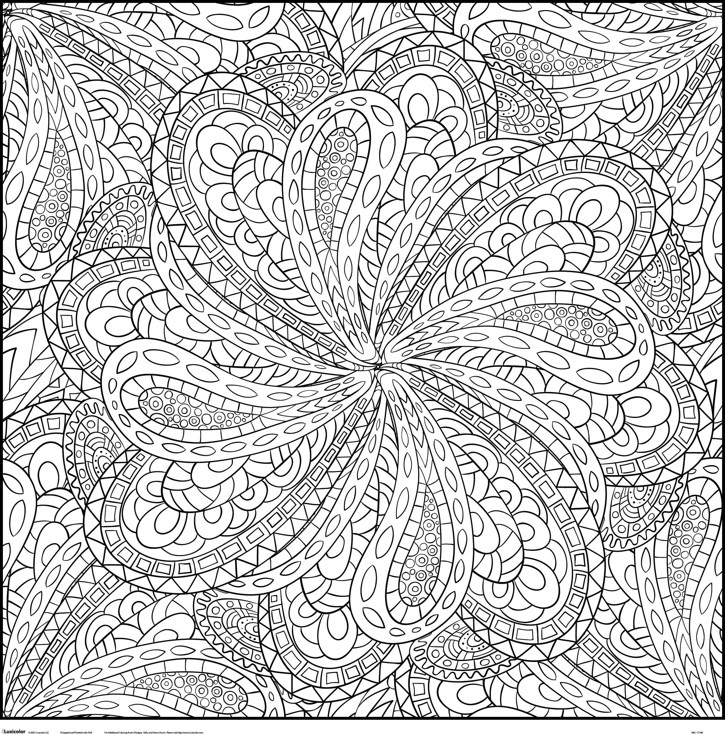 Personalized Giant Mandala Coloring Poster | Zendoodle Gift - Etsy