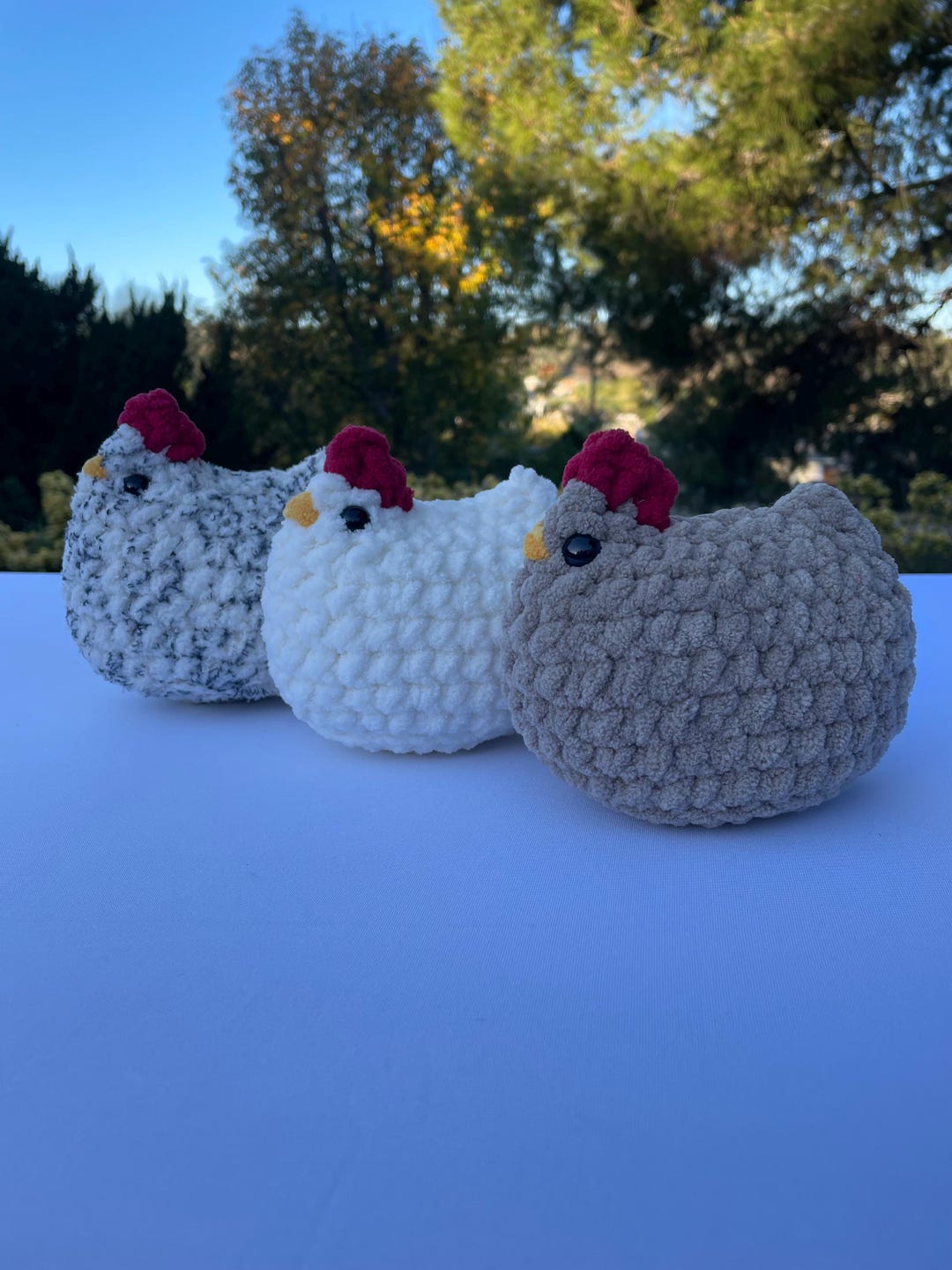 Handmade Crochet Chicken Plush Toy - Etsy