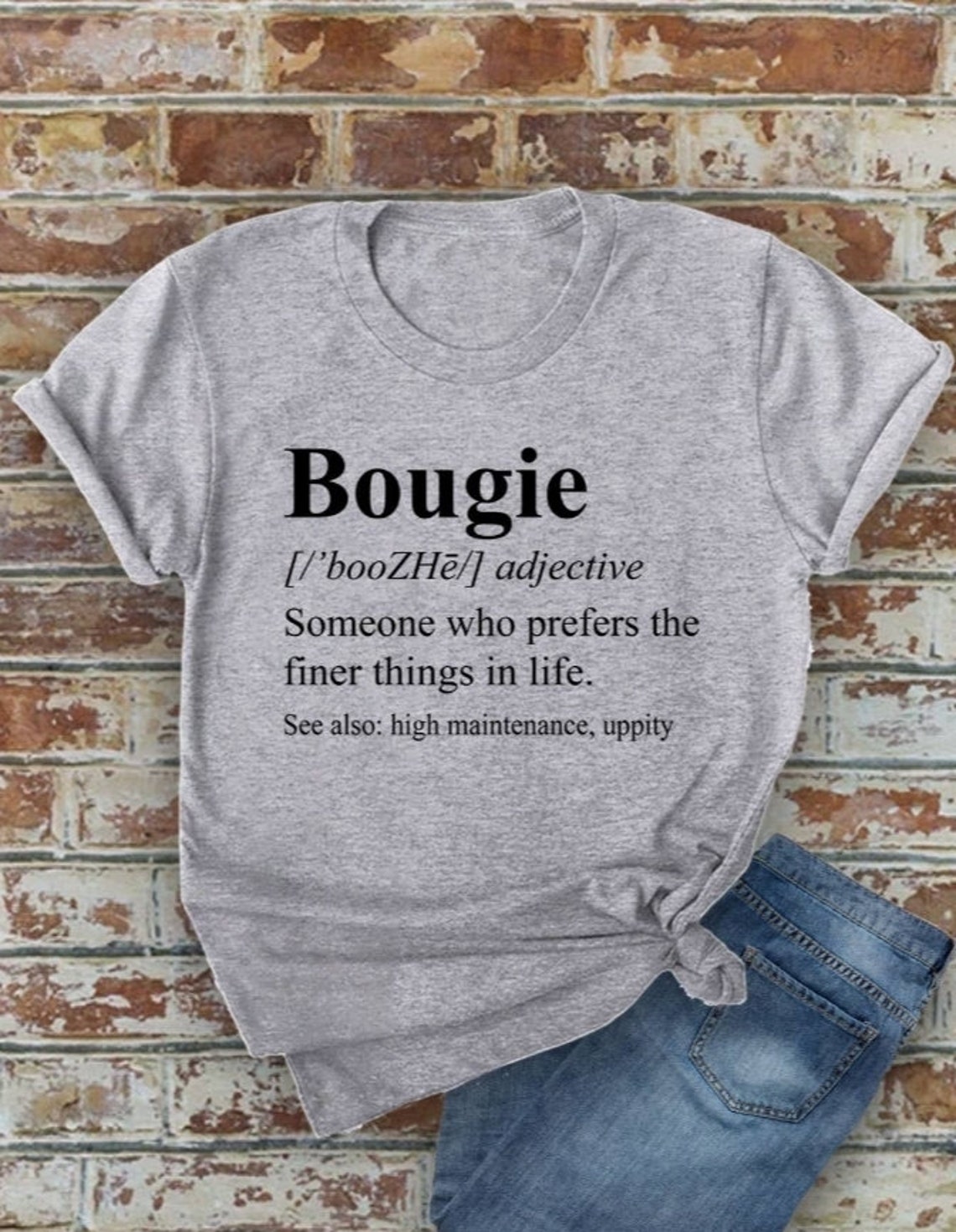 50% OFF Clearance Bougie Definition Shirt Gray W/ Blk Lettering - Etsy