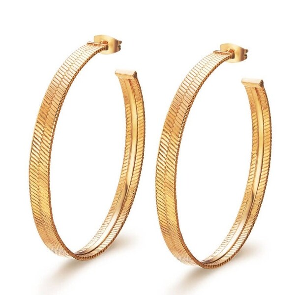 Gold Herringbone Earrings - Etsy