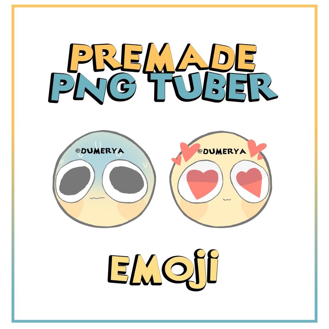 Hand-drawn Emoji Pngtuber Reactive Avatar: Streaming Pack - Etsy