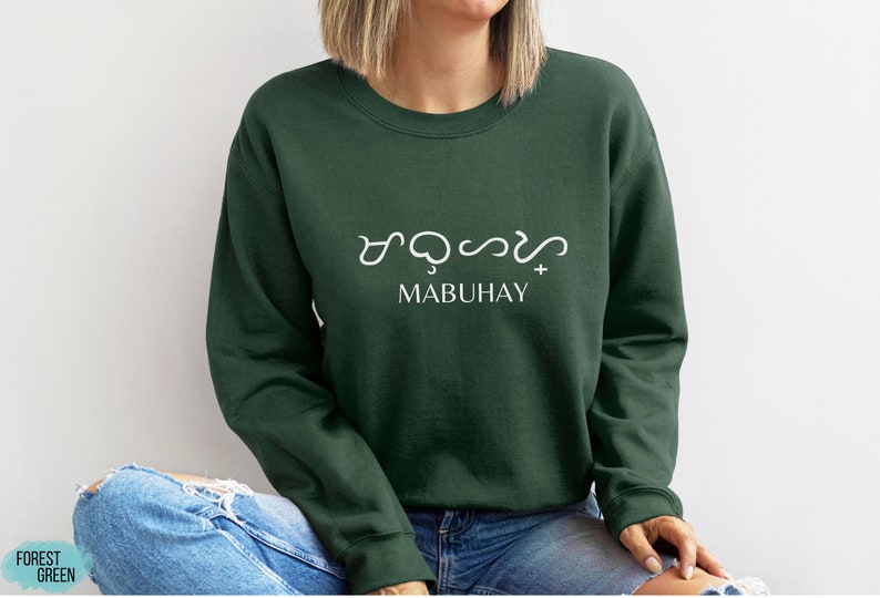 Mabuhay Baybayin Writing Filipino Sun Minimalistic Tagalog Sweater ...