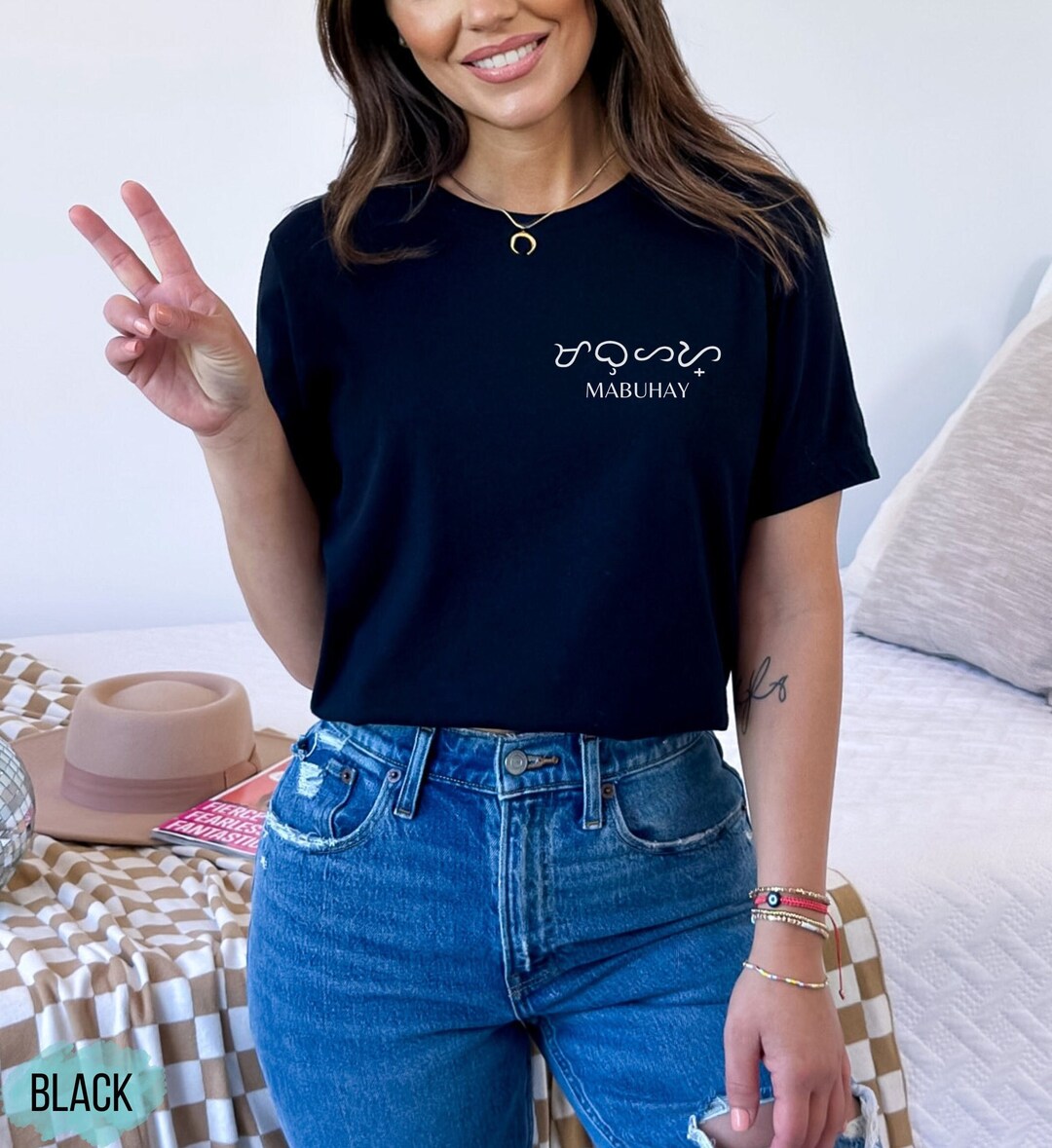 Mabuhay Baybayin Writing Filipino Sun Minimalistic Tagalog Shirt ...