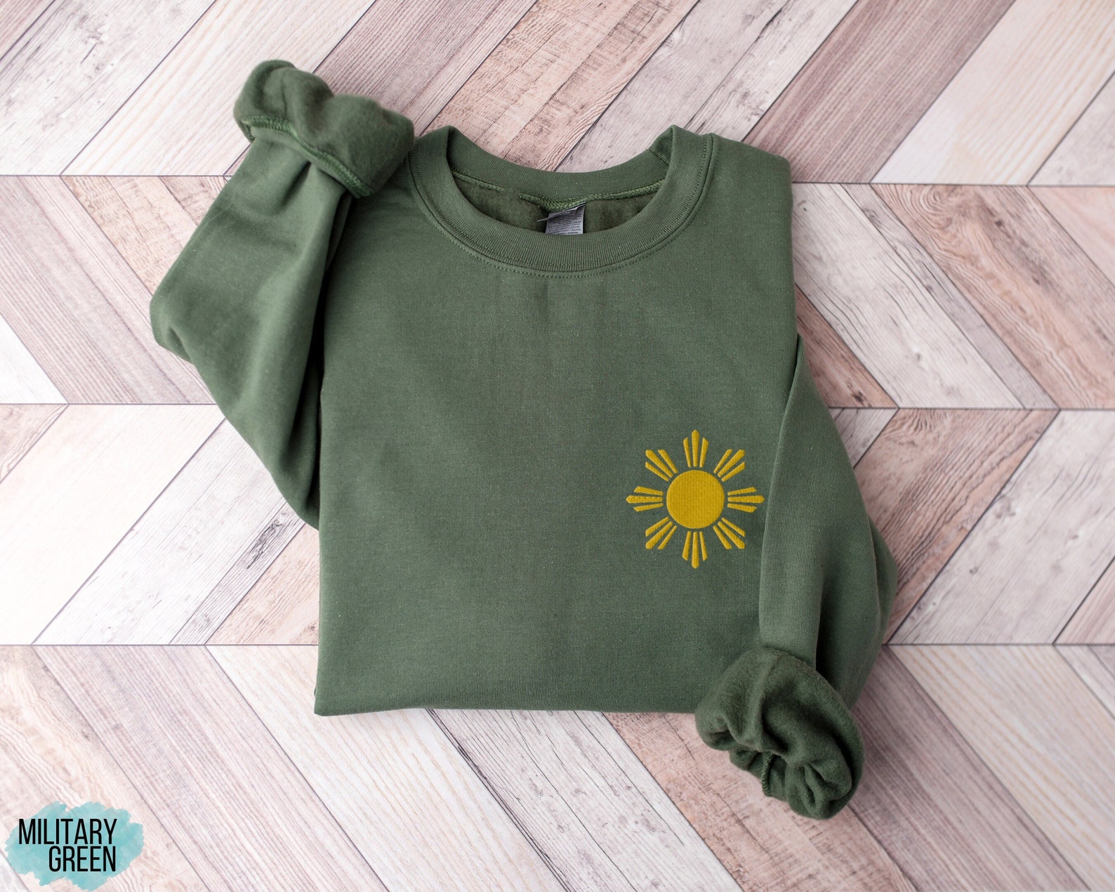 Embroidered Filipino Star Pocket Design Sweater, Embroidery Patchwork ...