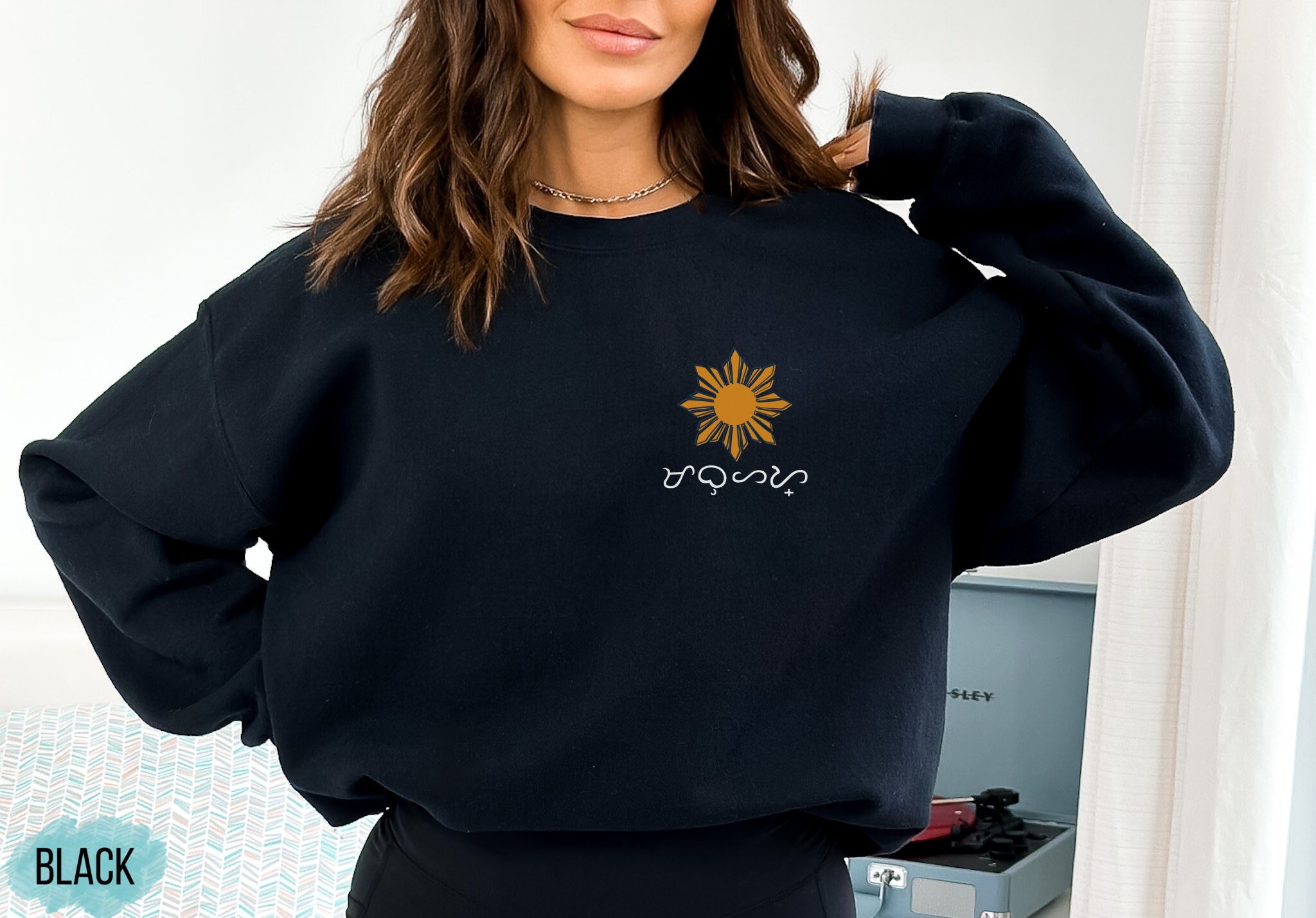 Mabuhay Baybayin Writing Filipino Sun Minimalistic Tagalog Sweater ...