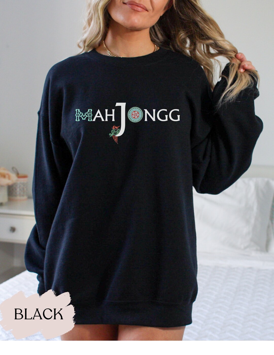 Mahjongg Sweater, Mahjong Sweatshirt, Mahj Gamer Top, Gaming Shirt ...