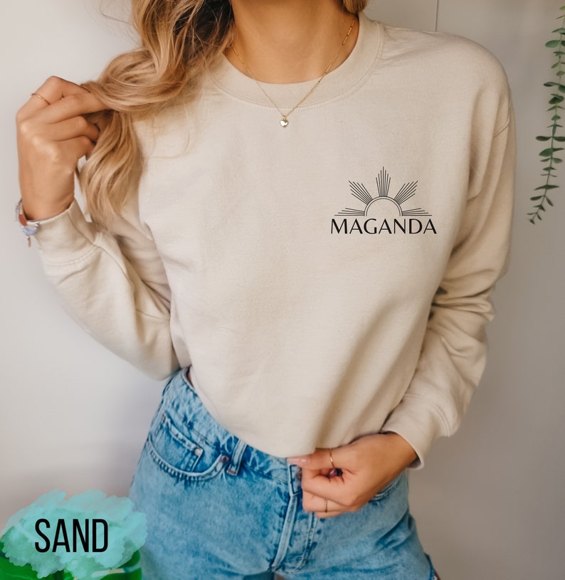 Maganda Filipino Sun Minimalistic Tagalog Sweater, Unisex Philippines ...