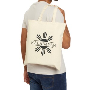 Kababayan Bag Filipino Sun Canvas Tote Bag, Proud Filipino Small ...