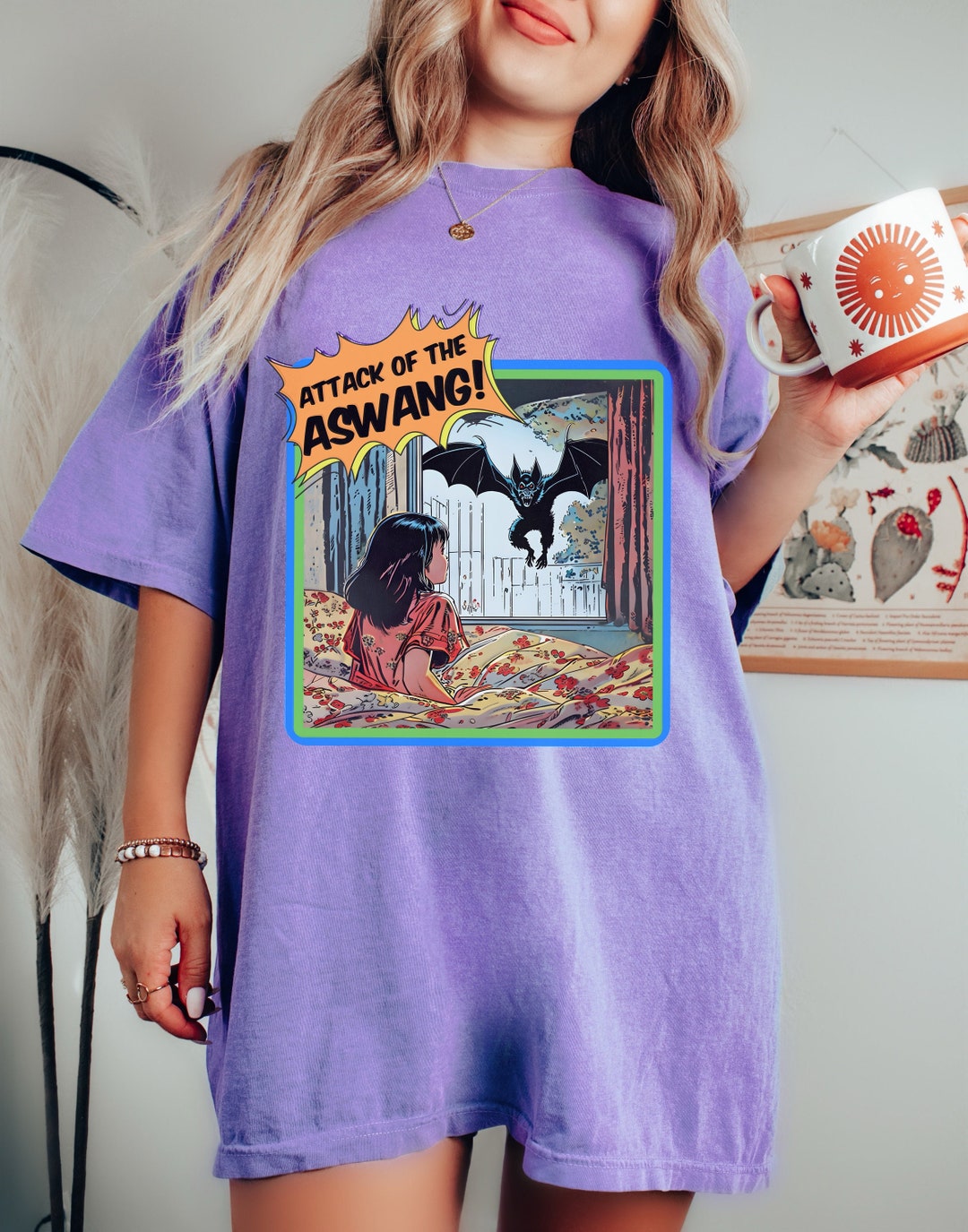 Filipino Aswang Comic Tshirt Comfort Colors Vintage Cartoon Graphic ...