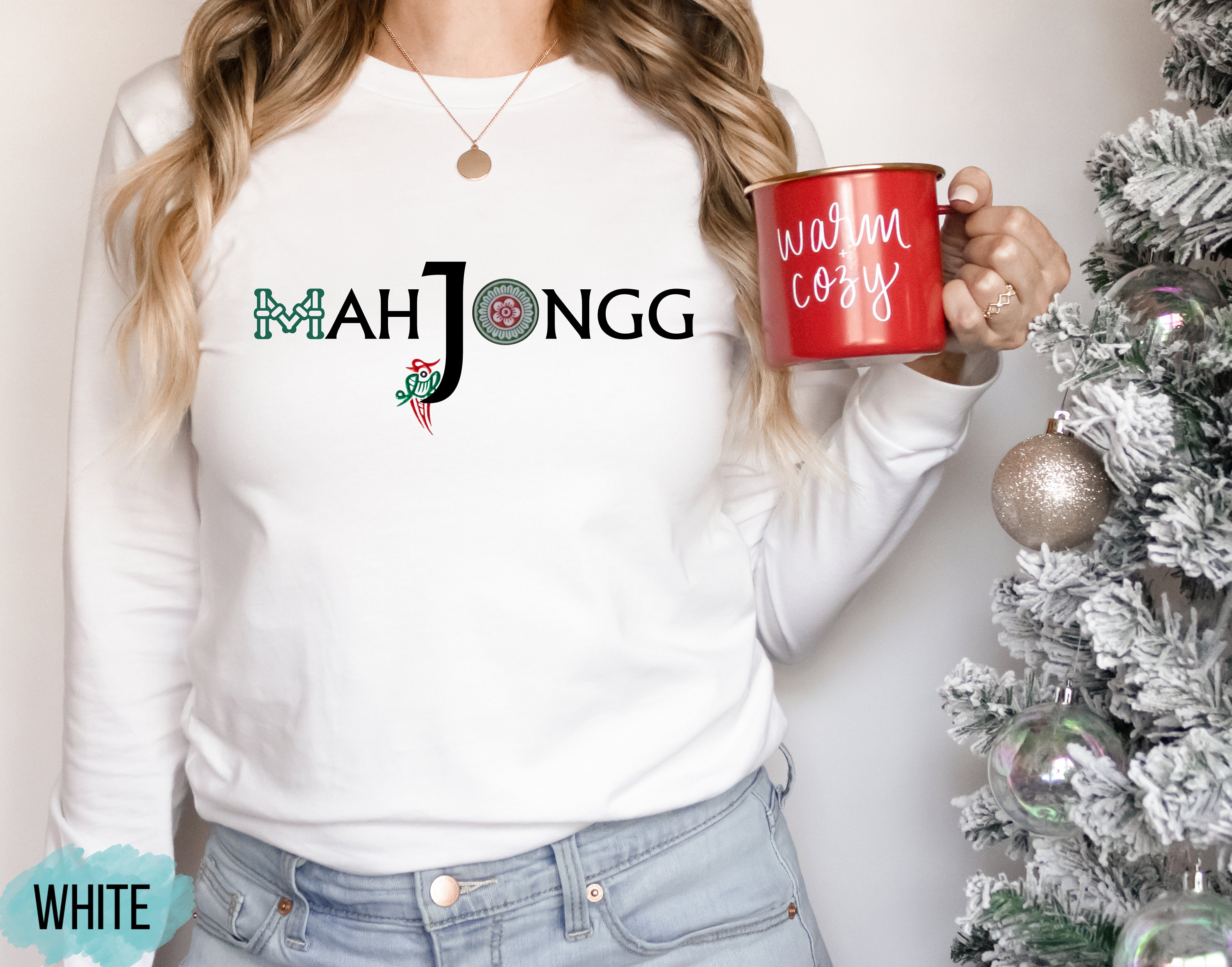 Mahjongg Long Sleeve Tee, Mahjong Tshirt, Mahjong Gift, Mah Jongg Shirt ...