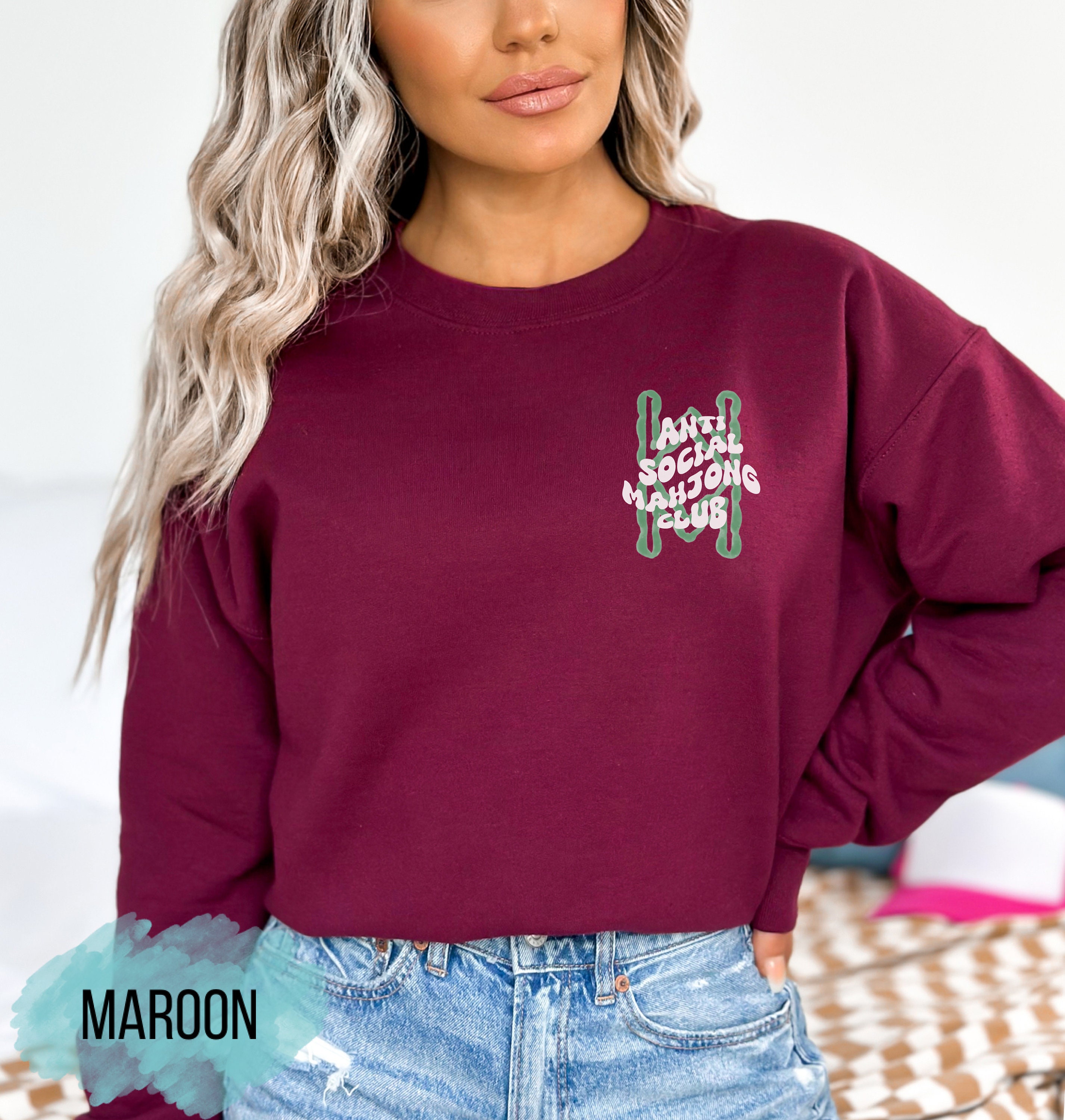 Mahjong Character Mah Jongg Sweatshirt, Mahjong Gift, Mah Jongg Sweater ...