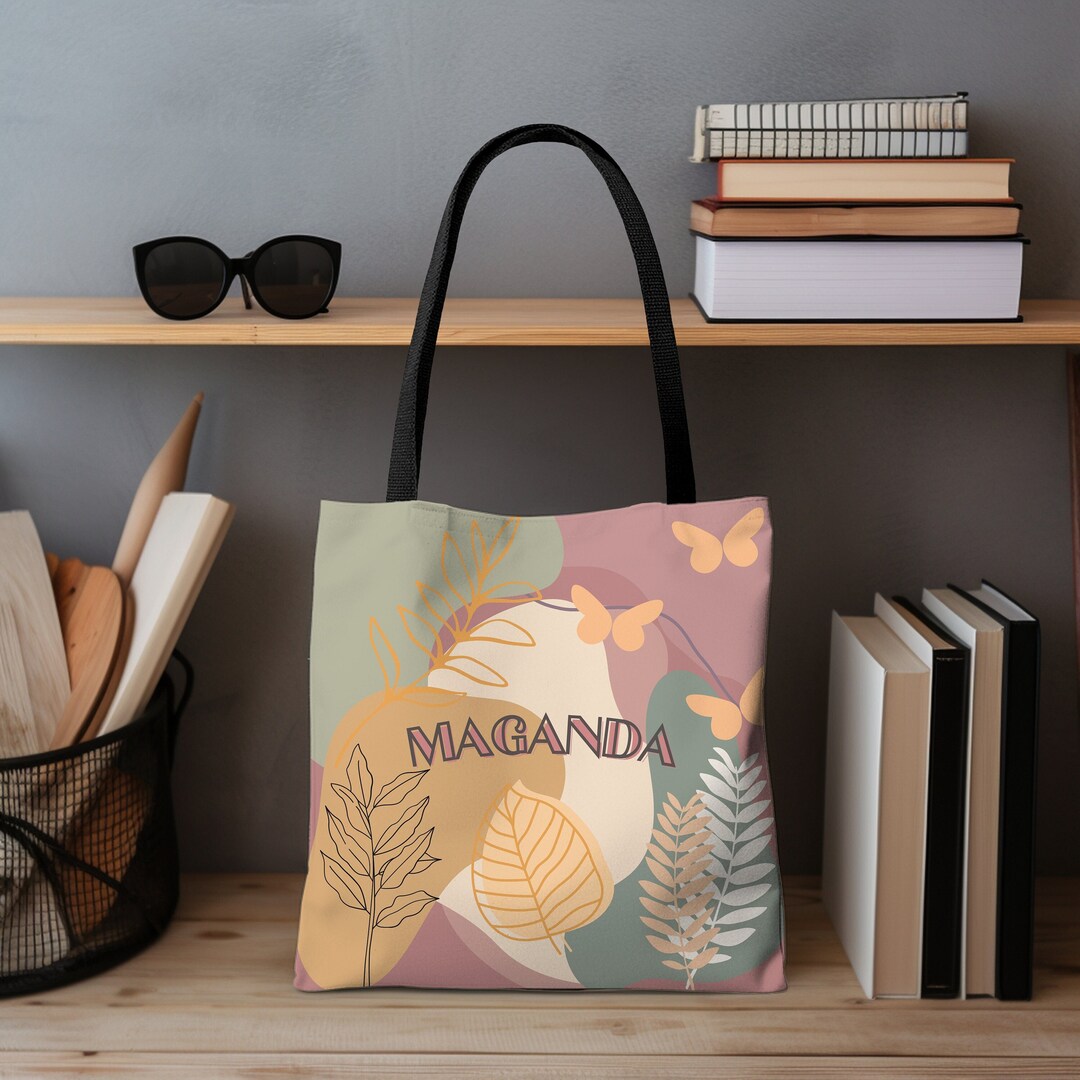 Maganda Flower All Over Print Tote Bag, Cute Filipino Gift for Her ...
