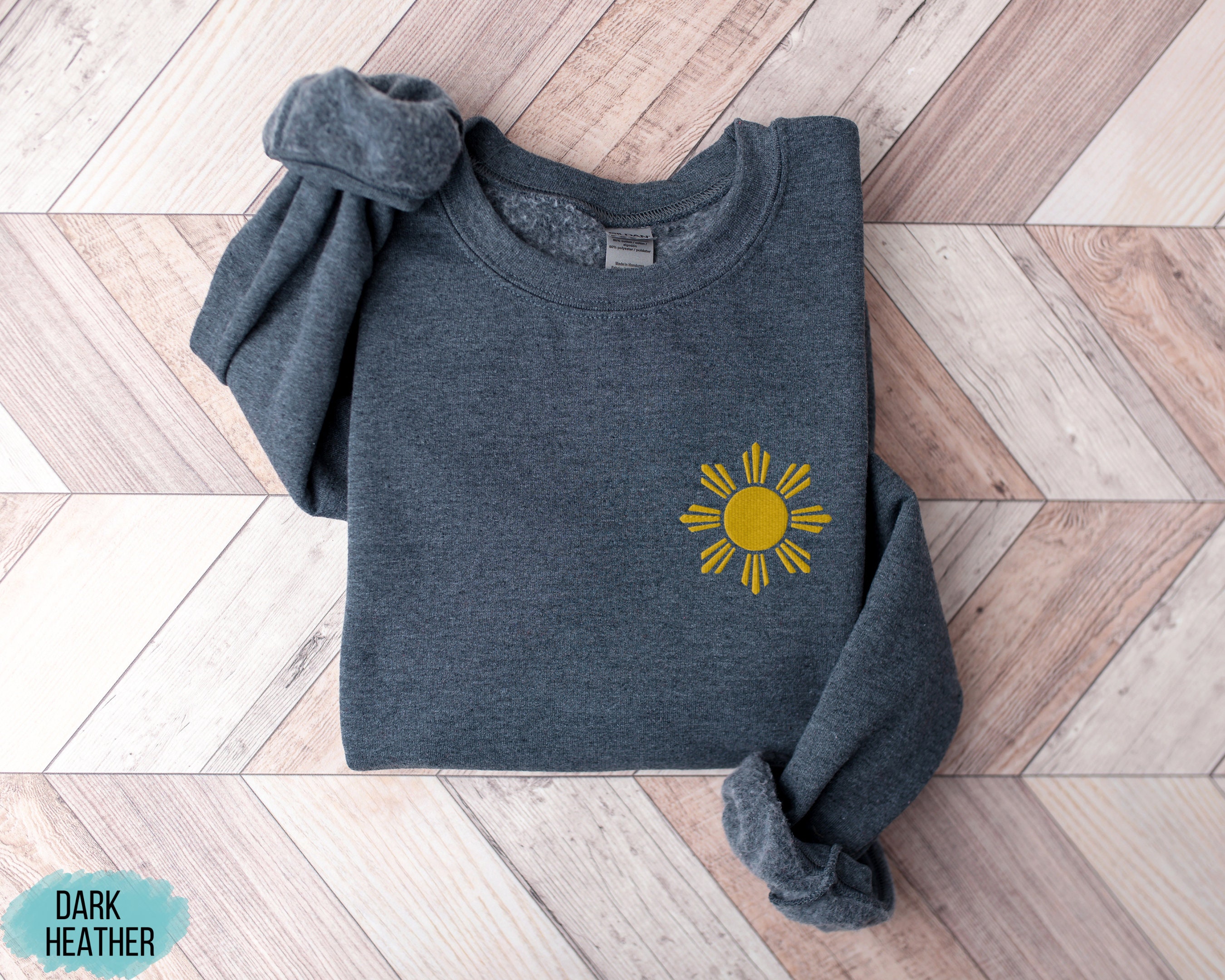 Embroidered Filipino Star Pocket Design Sweater, Embroidery Patchwork ...