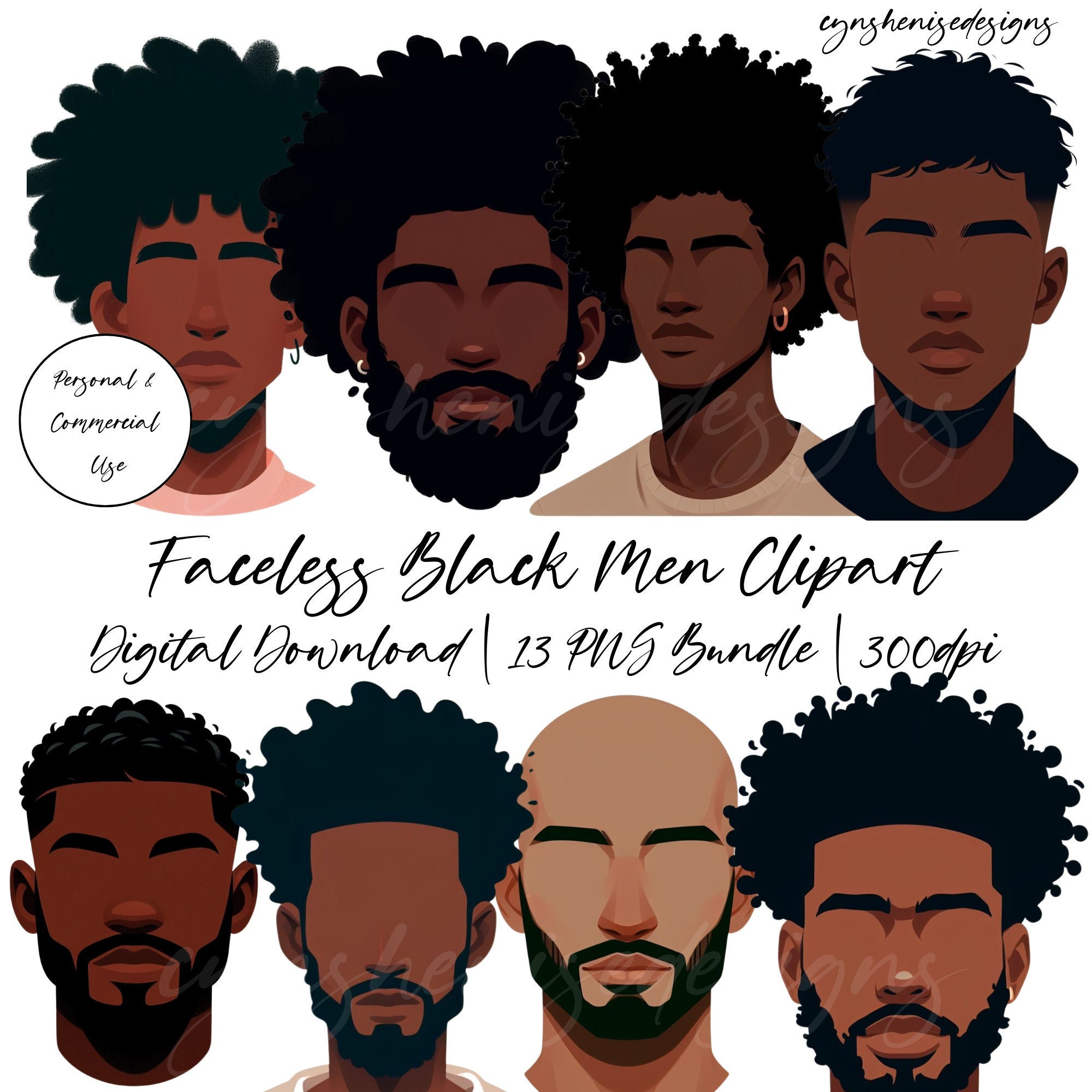 Faceless Black Men PNG, Black Man, Black Girl Clipart, Black Girl Magic ...