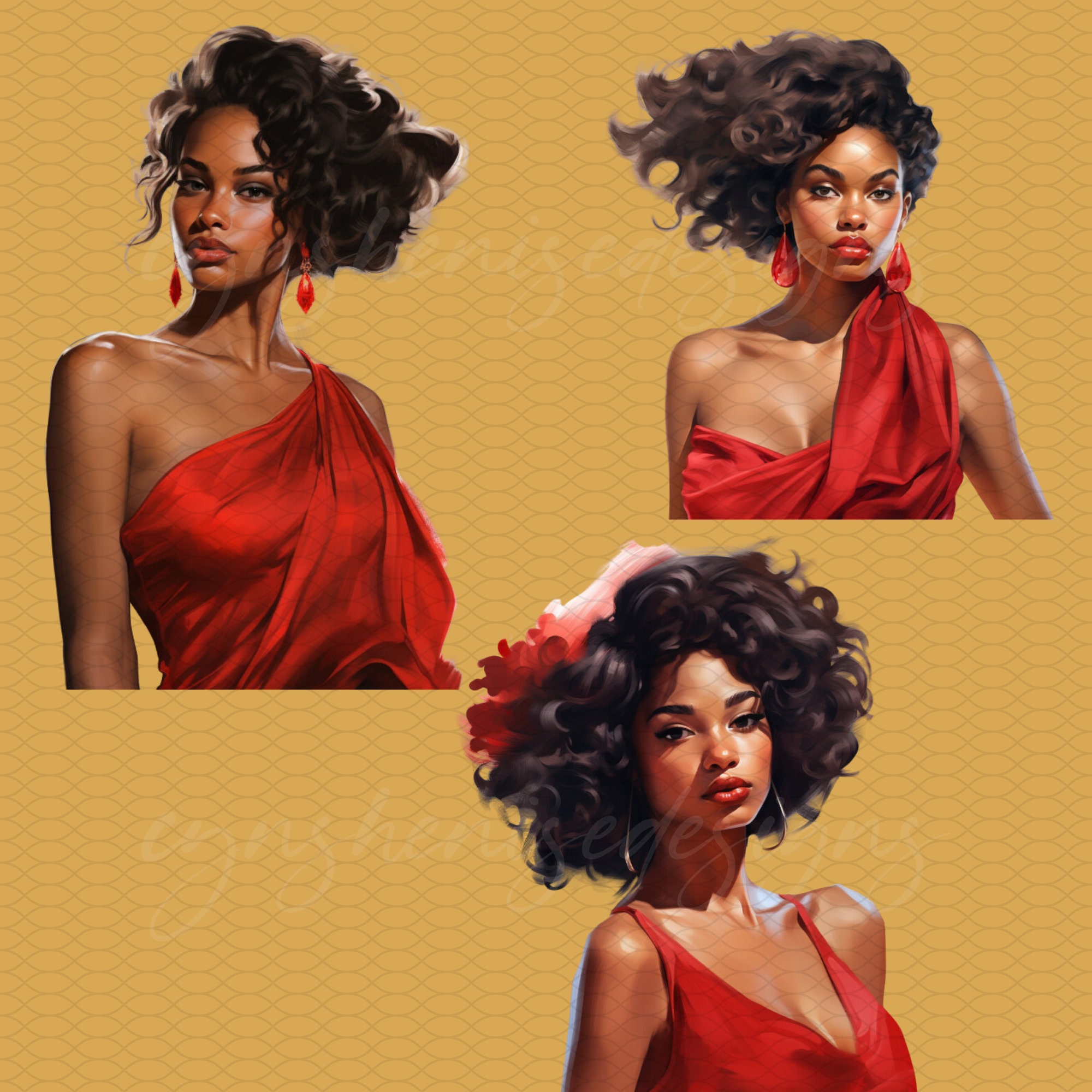 Black Woman Clipart Black Girl Clipart Black Girl Magic Png Glam Clipart Fashion Girl