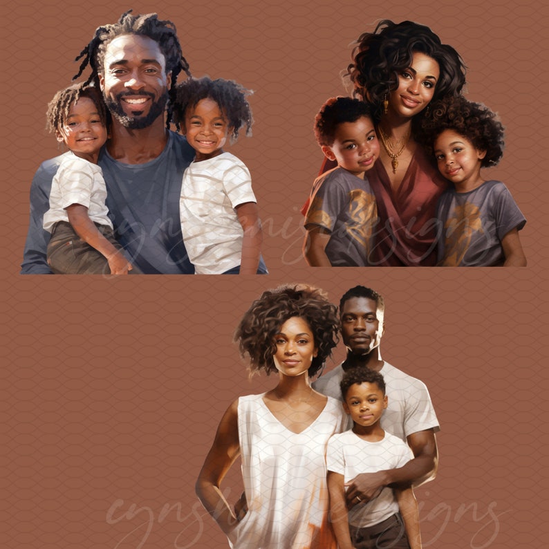 African American Family PNG Clipart, Afro Girl Clipart, Black Girl ...