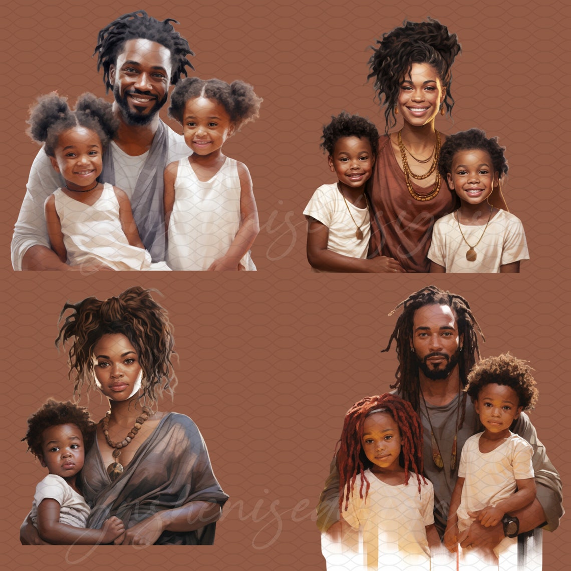 African American Family PNG Clipart, Afro Girl Clipart, Black Girl ...