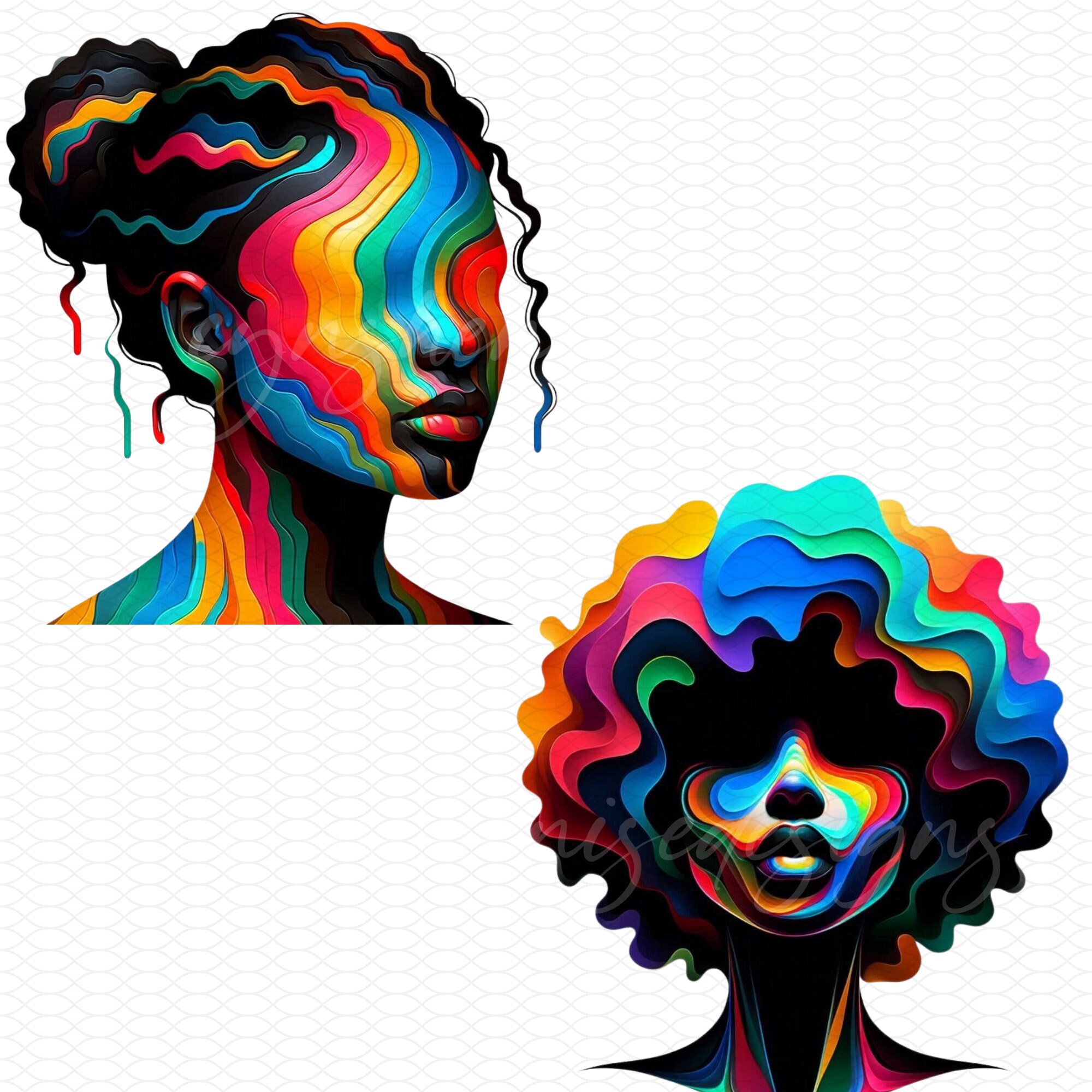 Abstract Faceless Black Girl PNG, Black Woman, Black Girl Clipart ...