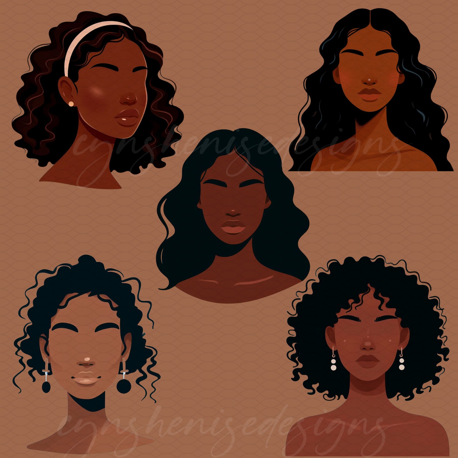 Faceless Black Girl PNG, Black Woman, Black Girl Clipart, Black Girl ...