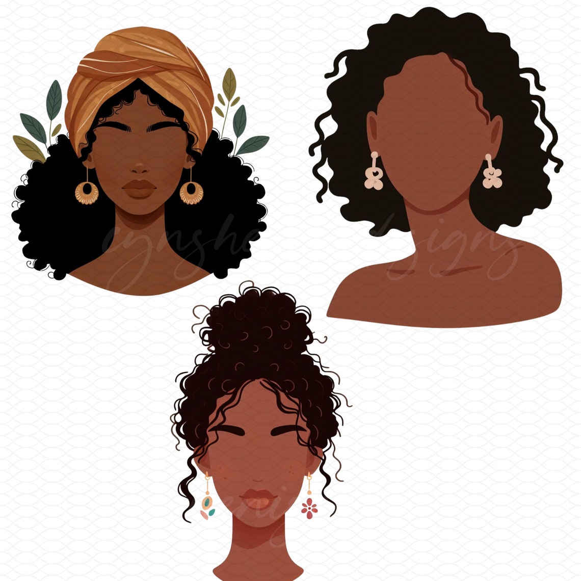 Faceless Black Girl PNG, Black Woman, Black Girl Clipart, Black Girl ...