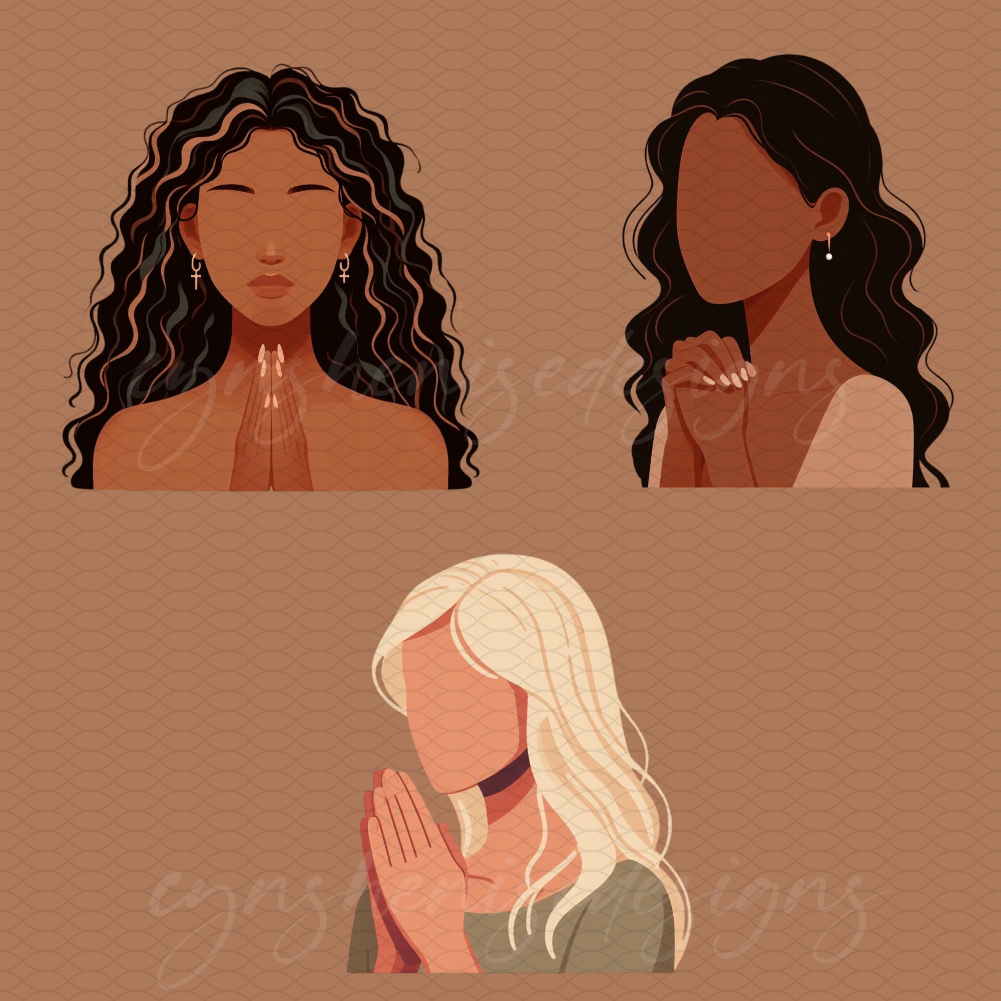 Faceless Black Girl PNG, Black Woman, Black Girl Clipart, Black Girl ...