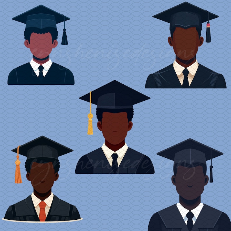 Faceless Black Girl PNG, Black Woman Clipart, Graduation, Black Girl ...