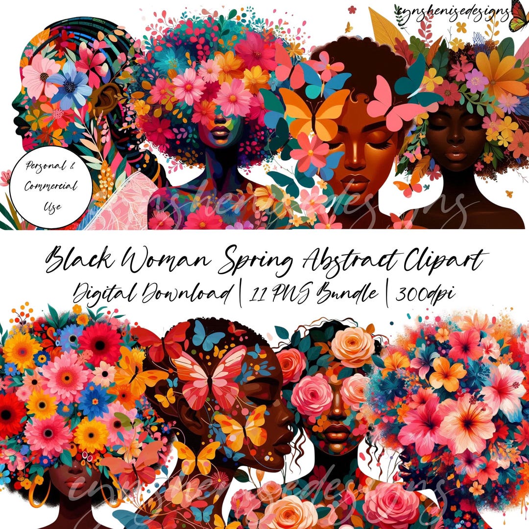 Abstract Faceless Black Girl PNG, Black Woman, Black Girl Clipart ...