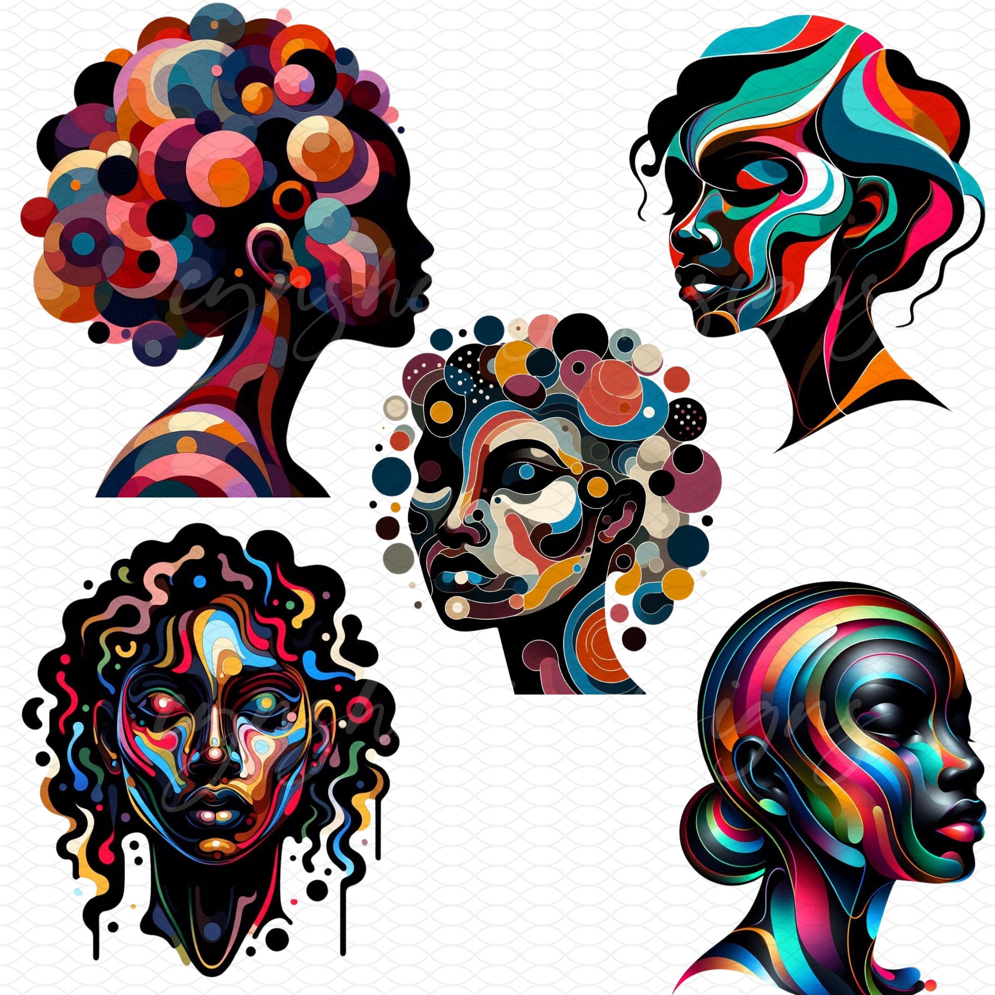 Abstract Faceless Black Girl PNG, Black Woman, Black Girl Clipart ...