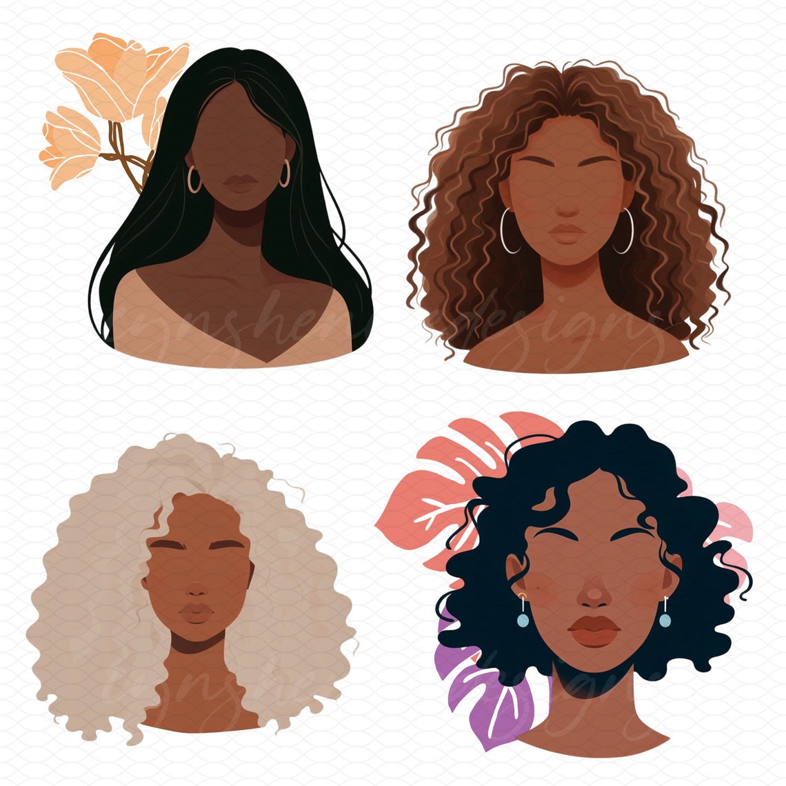 Faceless Black Girl PNG, Black Woman, Black Girl Clipart, Black Girl ...