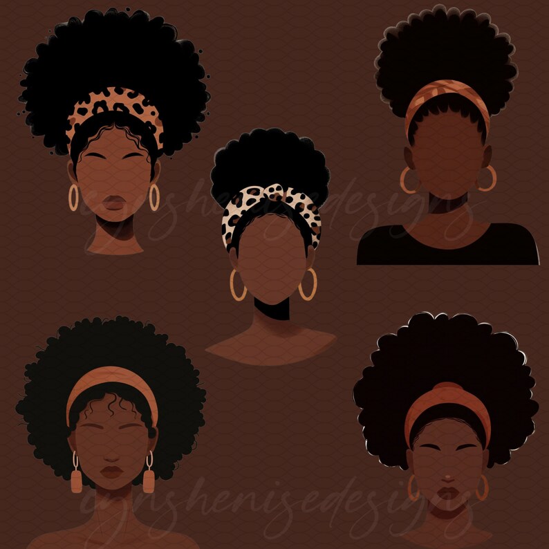 Faceless Black Girl PNG, Black Woman, Black Girl Clipart, Black Girl ...