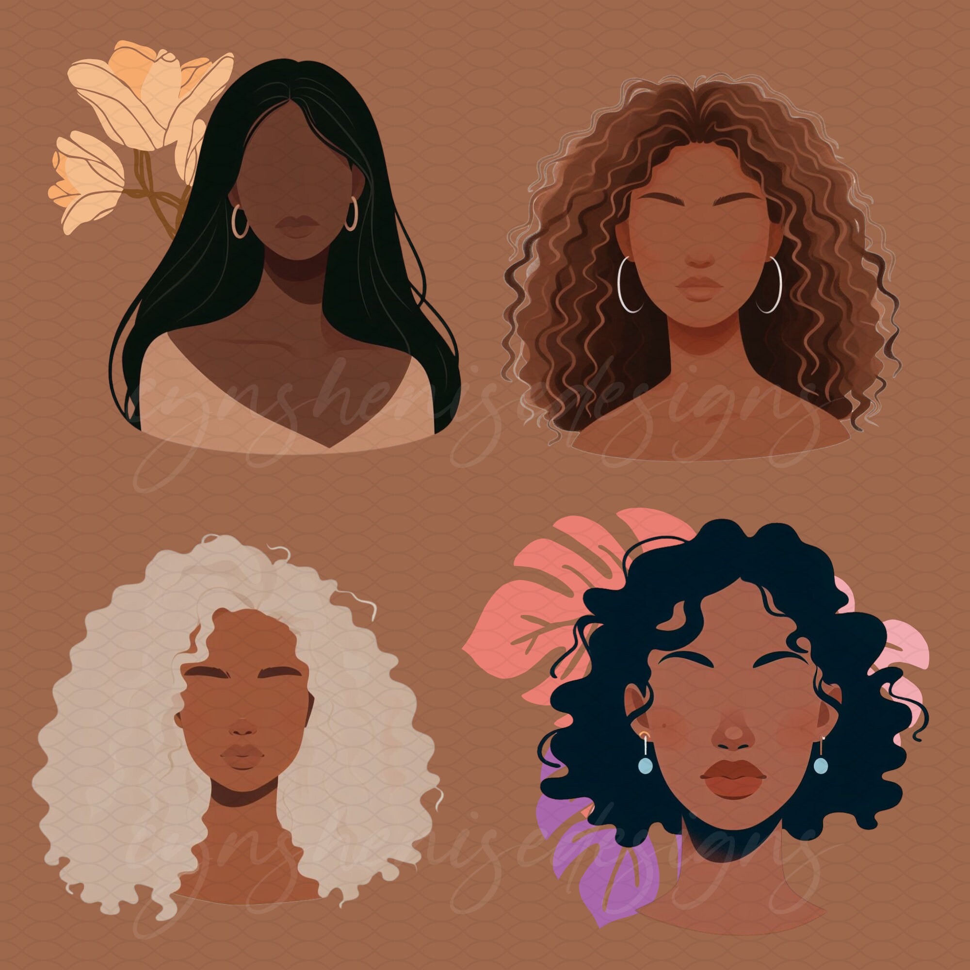 Faceless Black Girl PNG, Black Woman, Black Girl Clipart, Black Girl ...