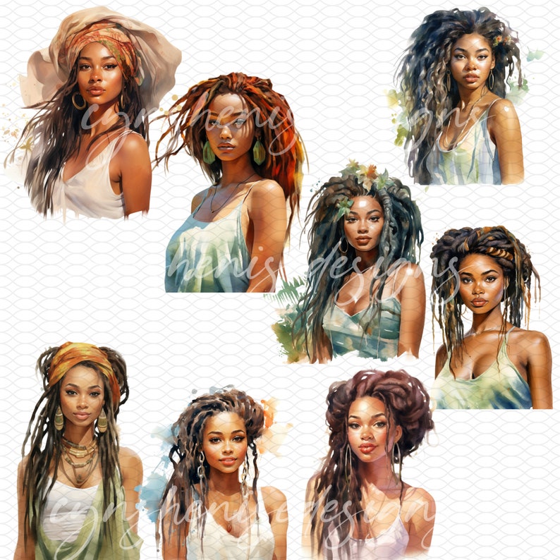 Black Woman Clipart, Black Girl Clipart, Black Girl Magic PNG, Glam ...
