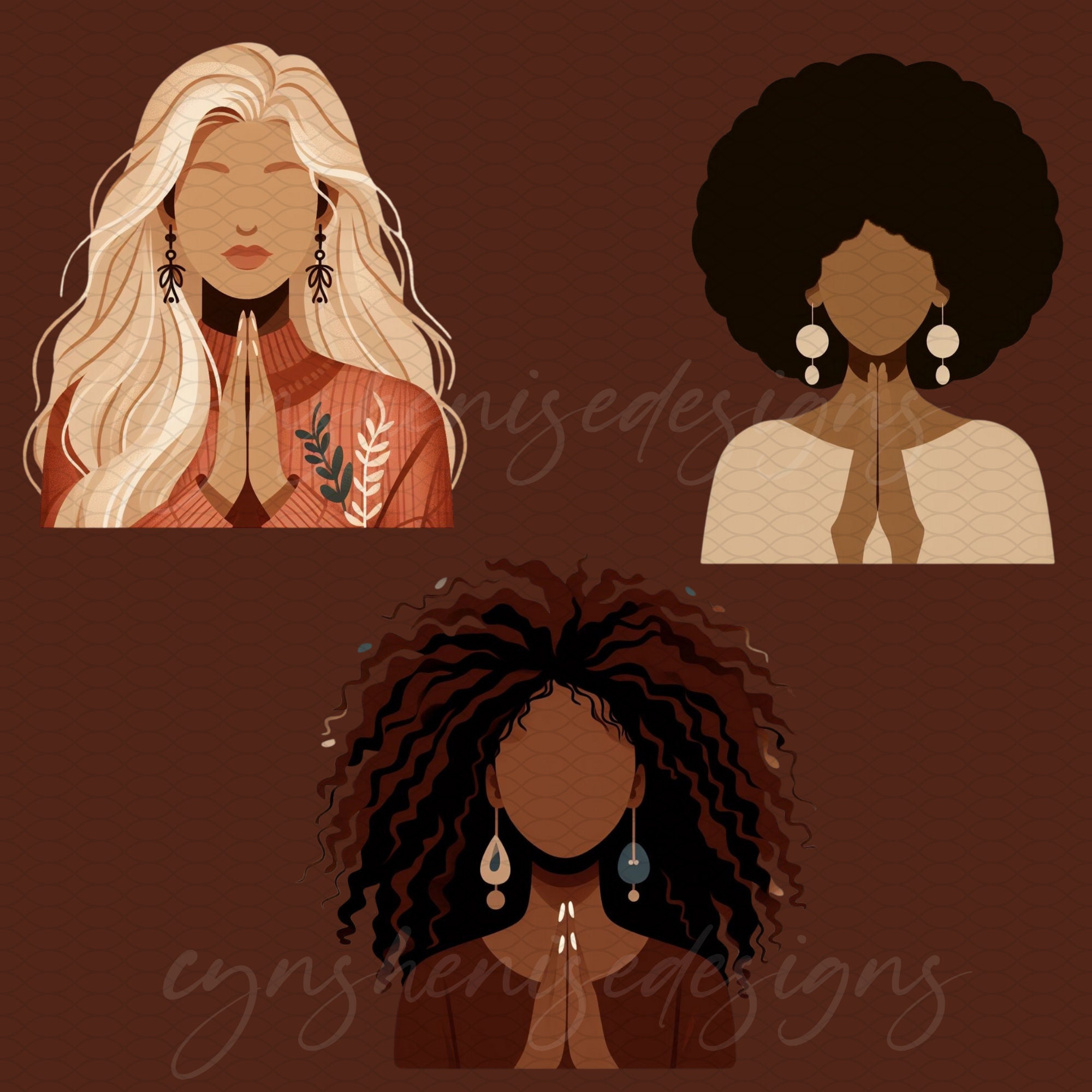 Faceless Black Girl PNG, Black Woman, Black Girl Clipart, Black Girl ...