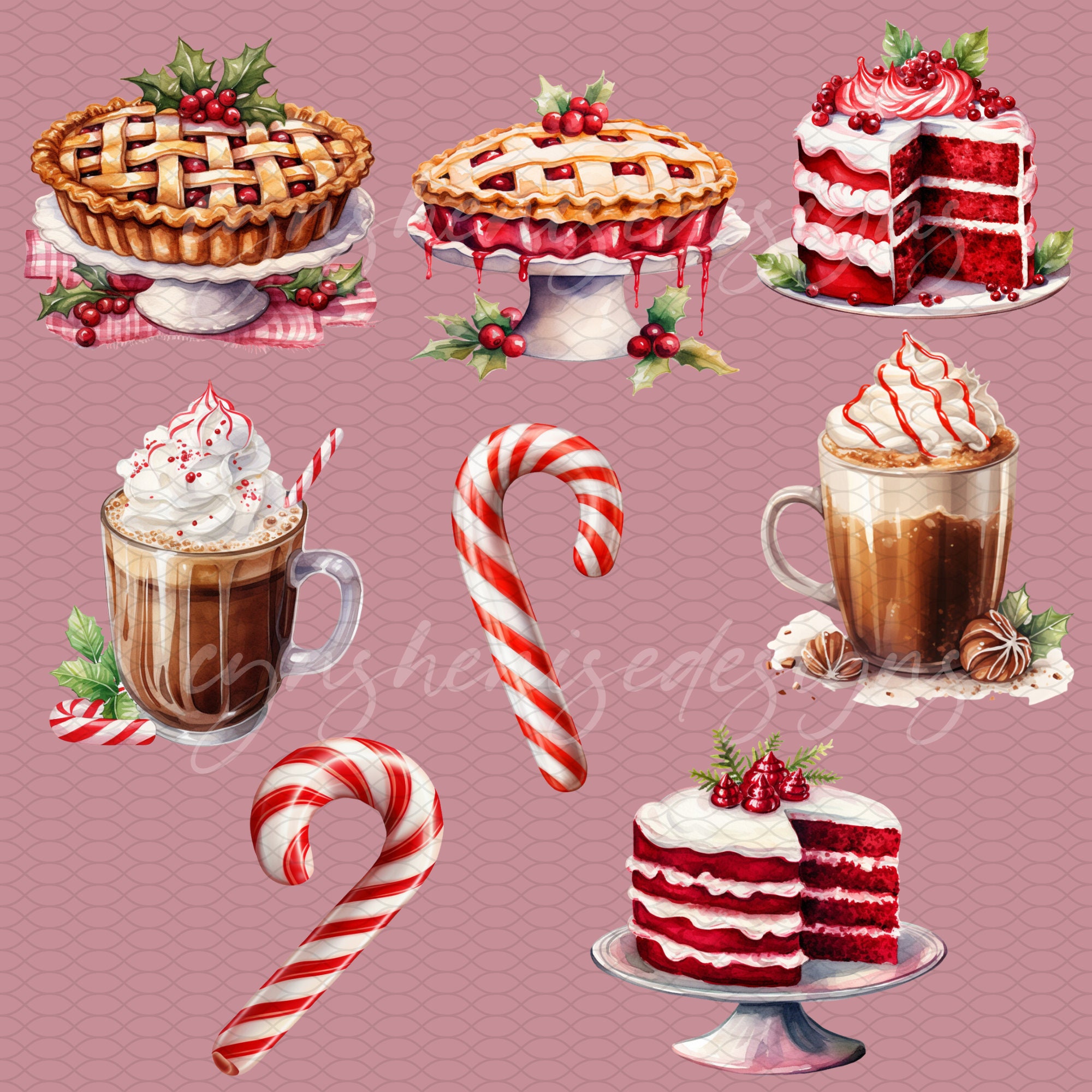 Christmas Holiday Clipart PNG Bundle, Winter Clipart, African American ...