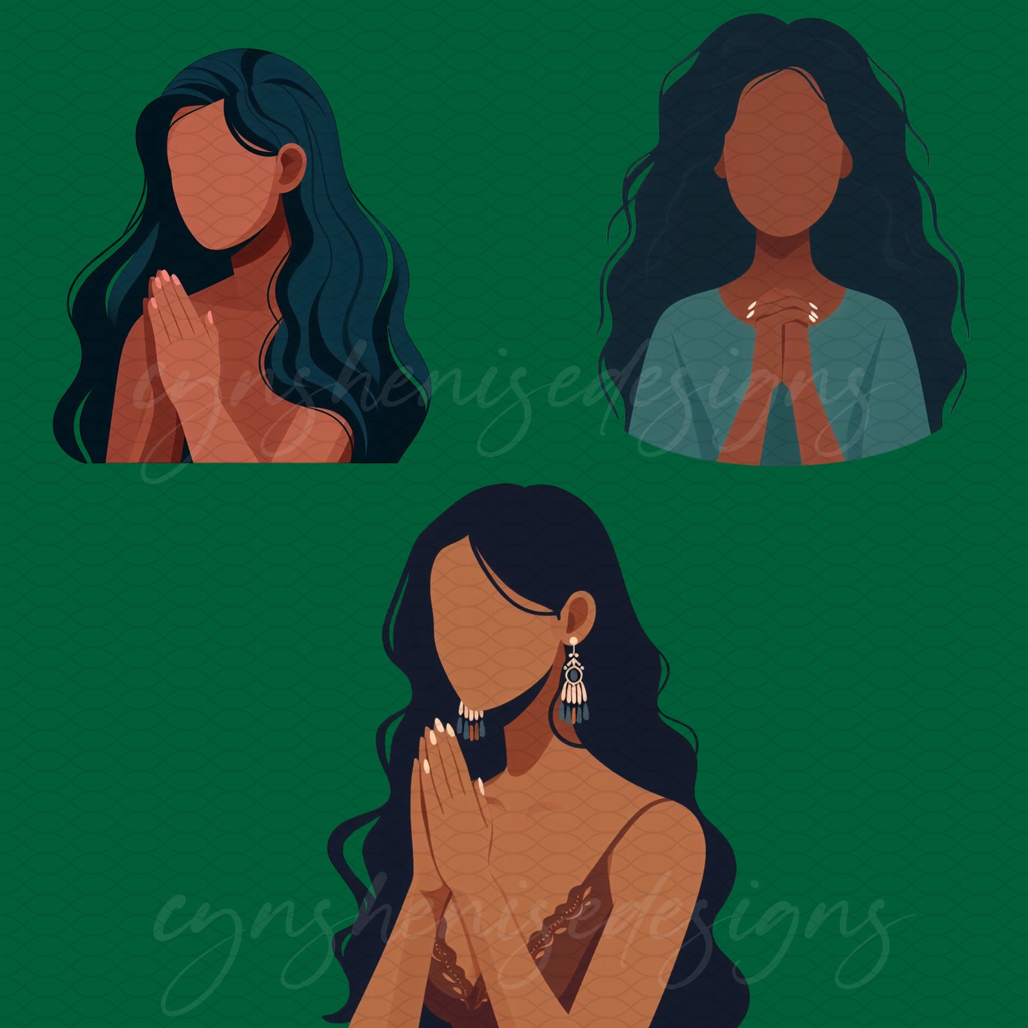 Faceless Black Girl PNG, Black Woman, Black Girl Clipart, Black Girl ...