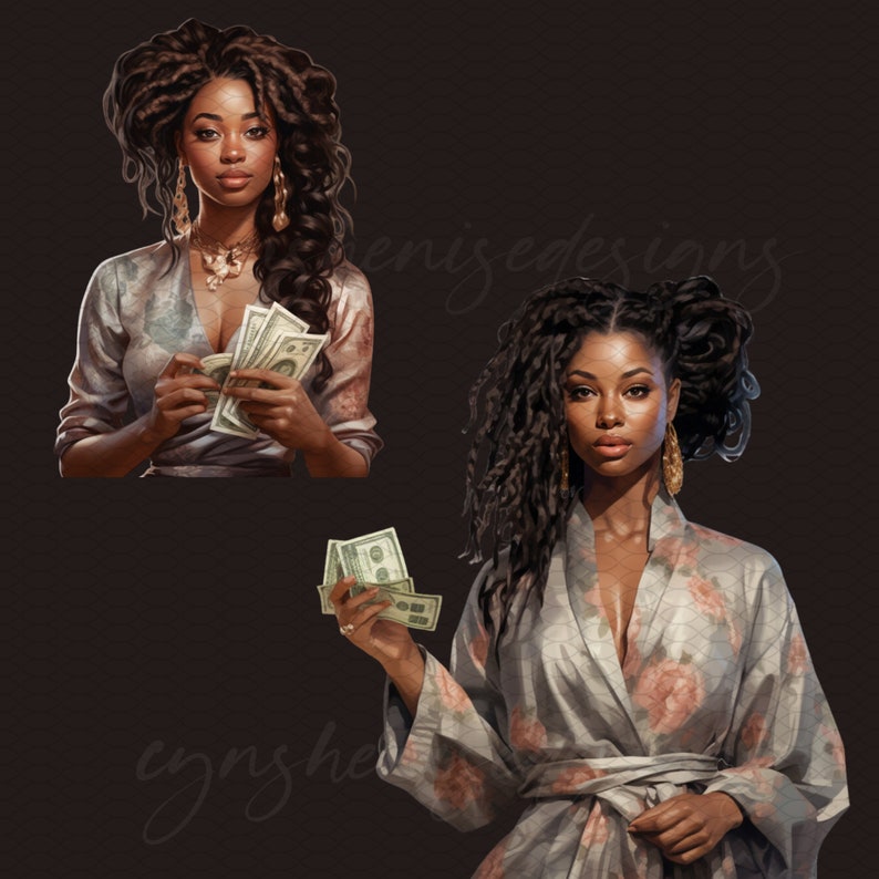 Black Girl Clipart, Black Girl Magic PNG, Black Girl Stickers, Black ...